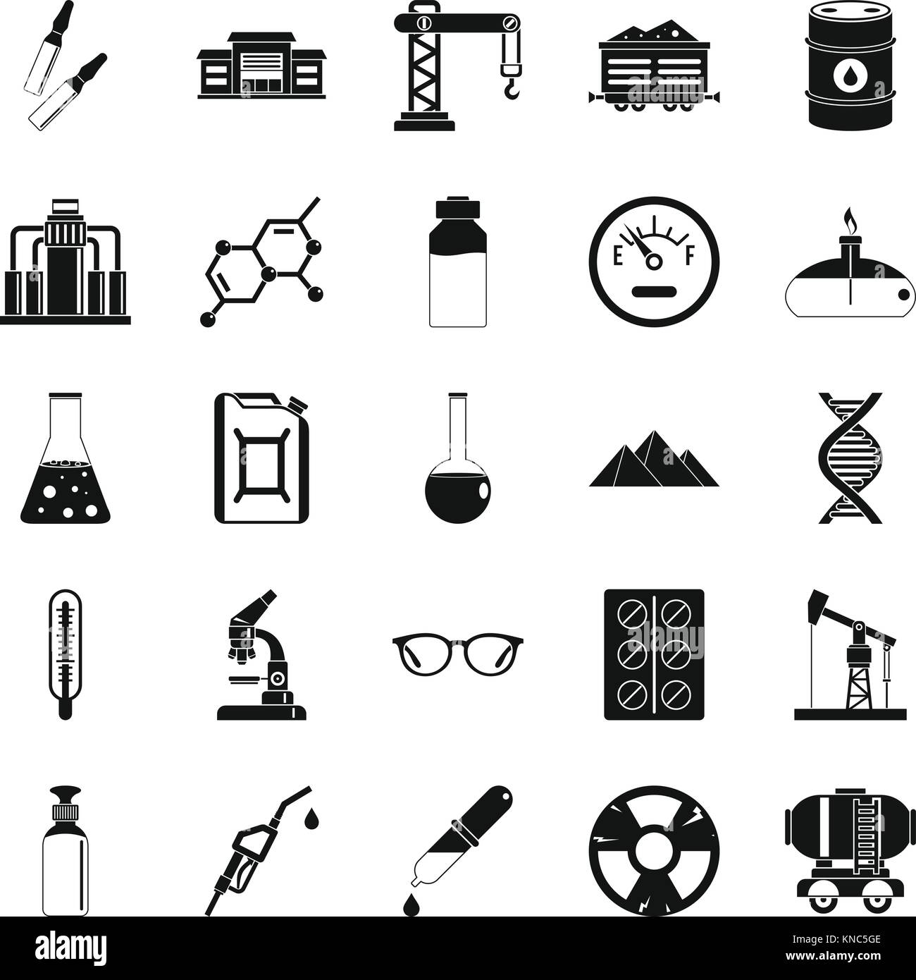 Processing factory icons set, simple style Stock Vector Image & Art - Alamy