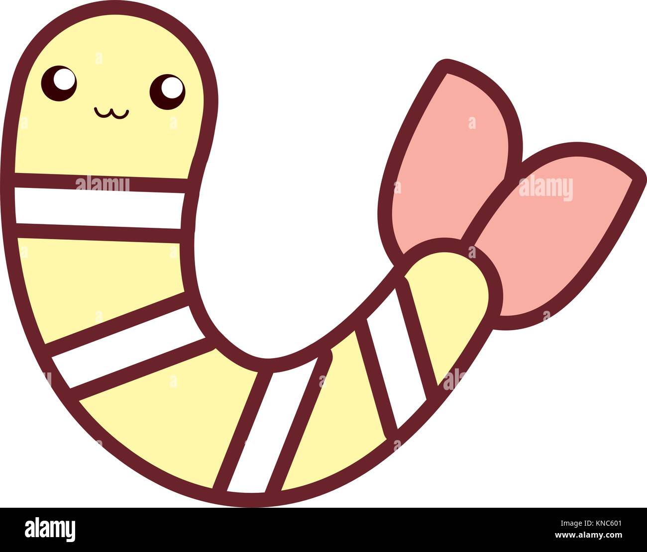 kawaii shrimp vector illustration Stock Vector Image & Art - Alamy