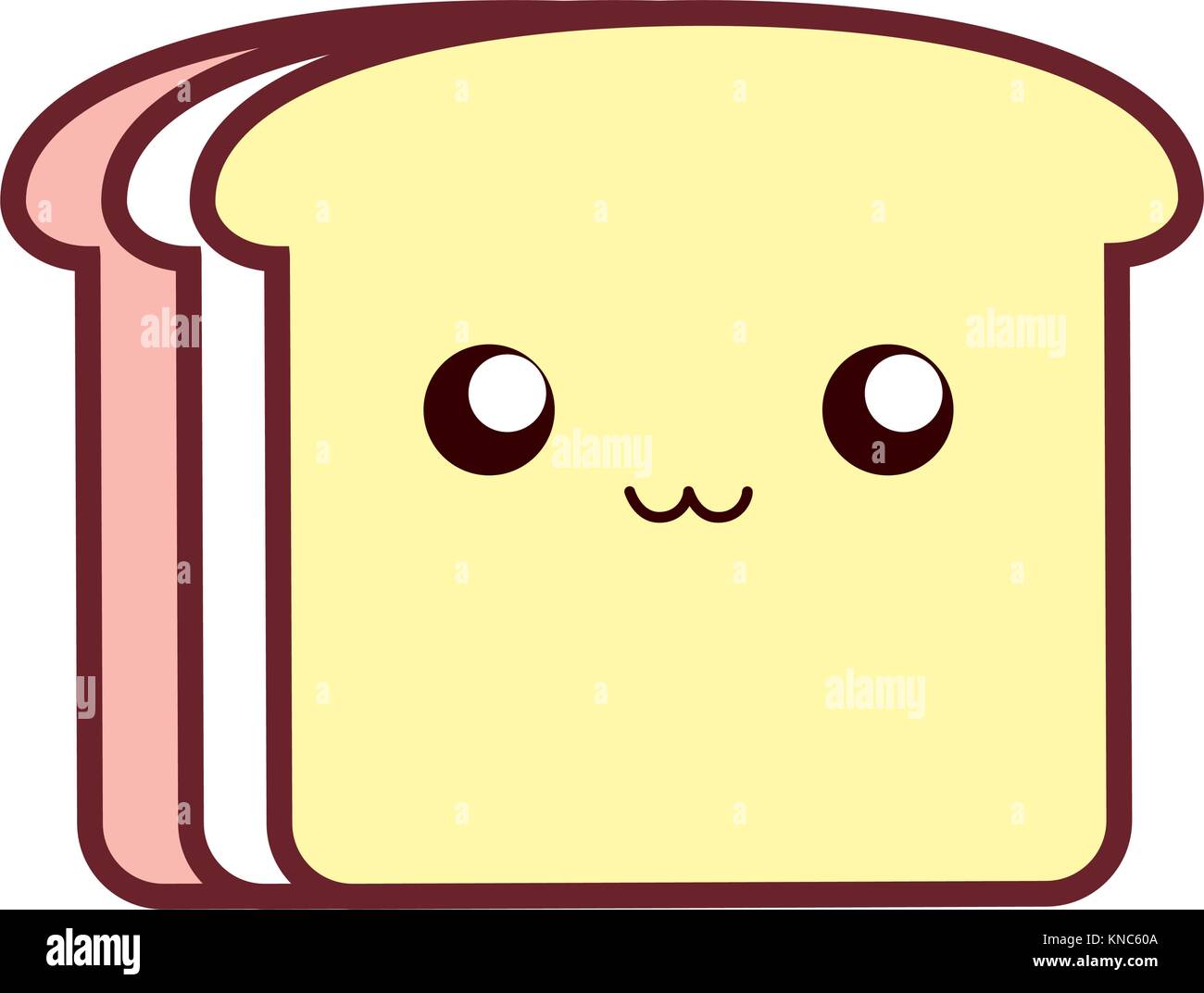 kawaii bread vector illustration Stock Vector Image & Art - Alamy