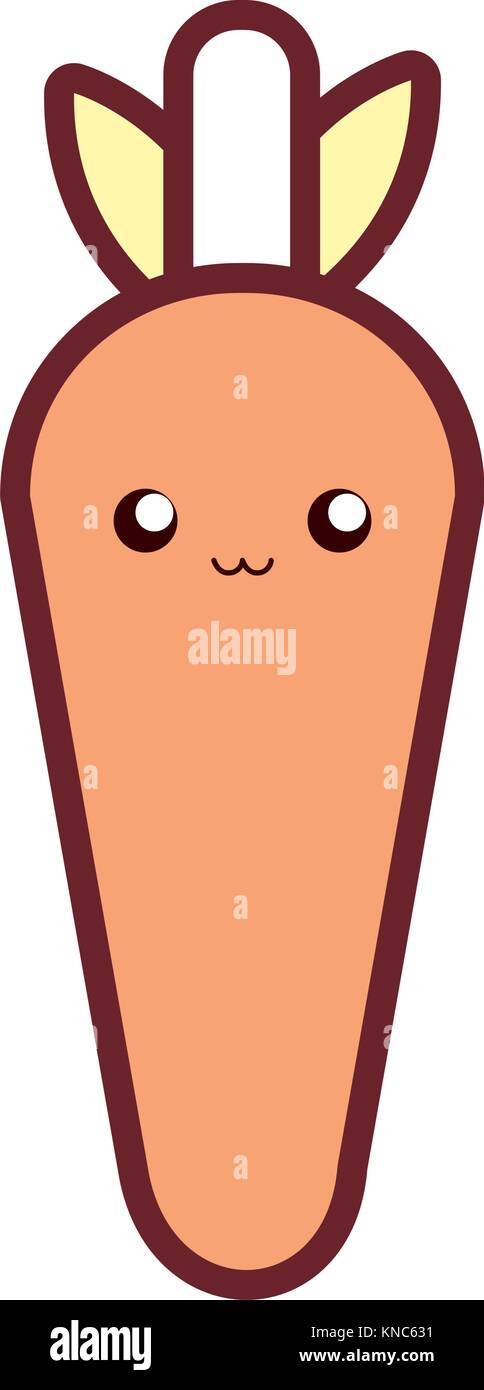 Kawaii Carrot Vector Illustration Stock Vector Image And Art Alamy