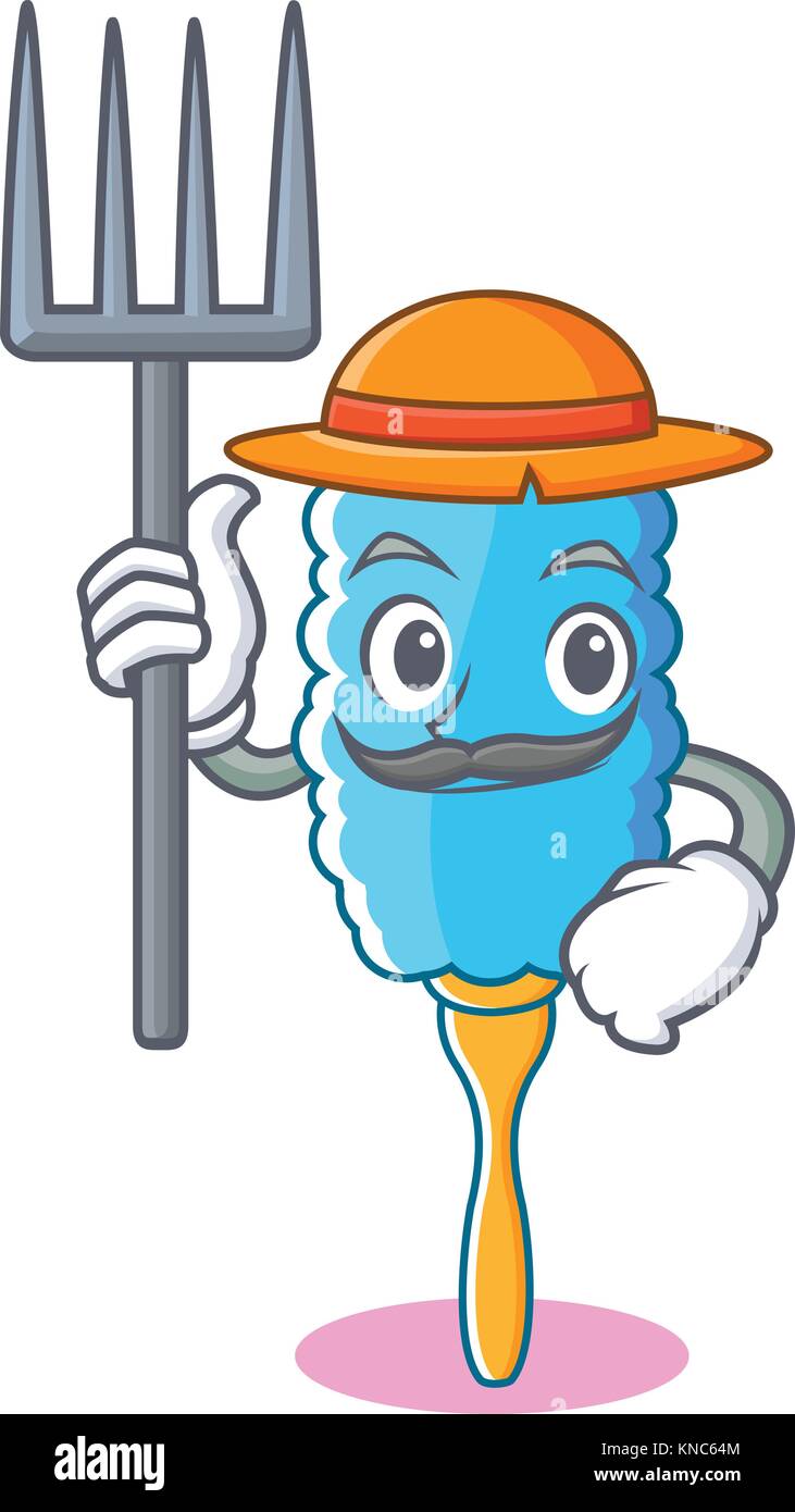 Farmer feather duster character cartoon Stock Vector Image & Art - Alamy