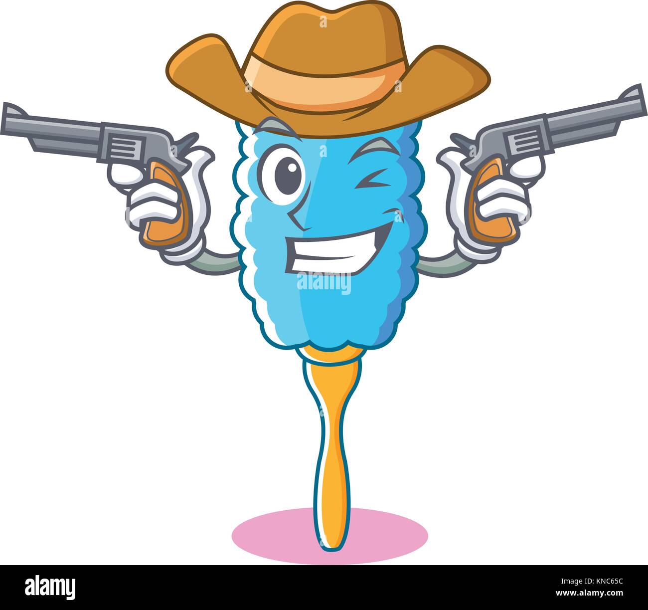 Cowboy feather duster character cartoon Stock Vector Image & Art - Alamy