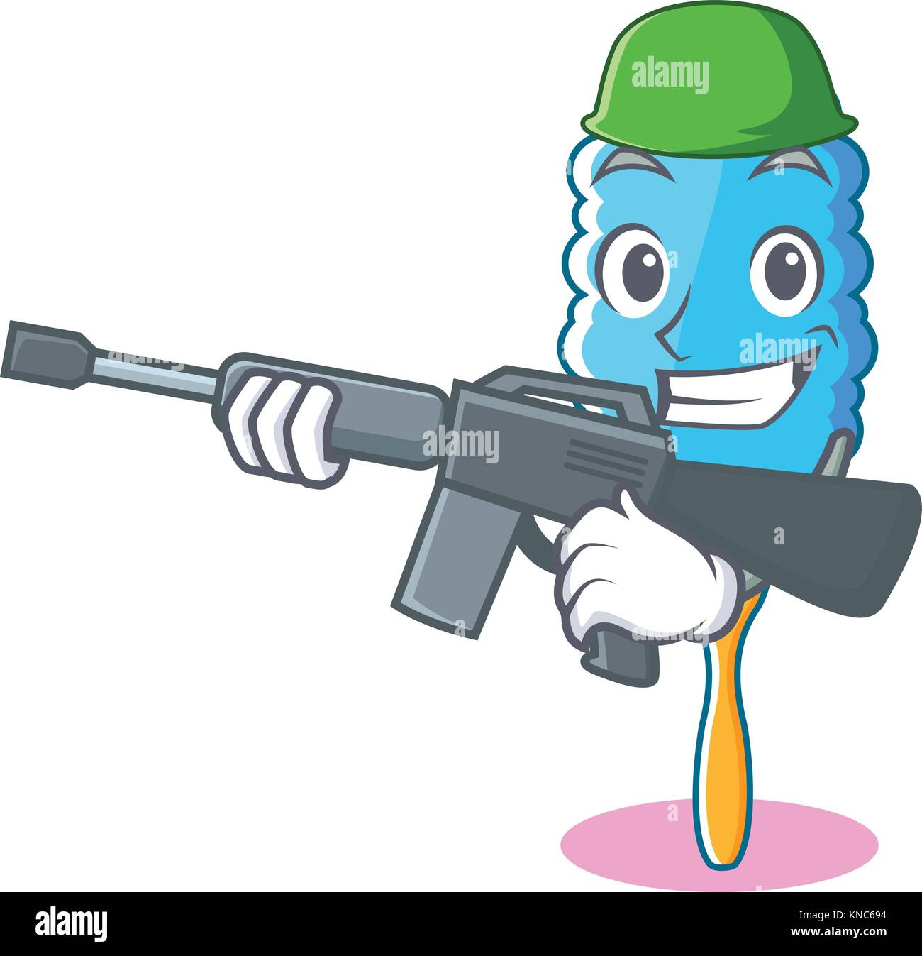 Army feather duster character cartoon Stock Vector Image & Art - Alamy