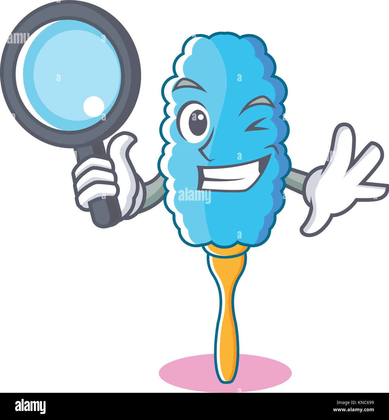 Detective feather duster character cartoon Stock Vector Image & Art - Alamy