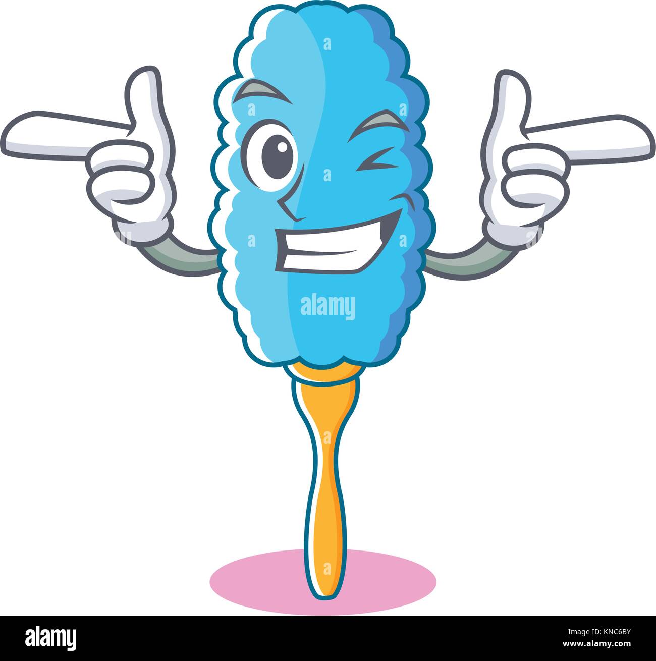 Wink feather duster character cartoon Stock Vector Image & Art - Alamy