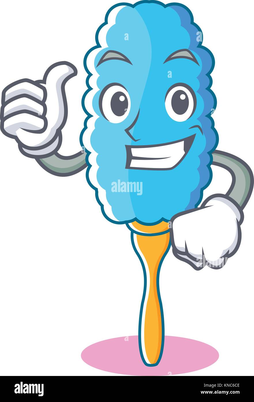 Thumbs up feather duster character cartoon Stock Vector Image & Art - Alamy