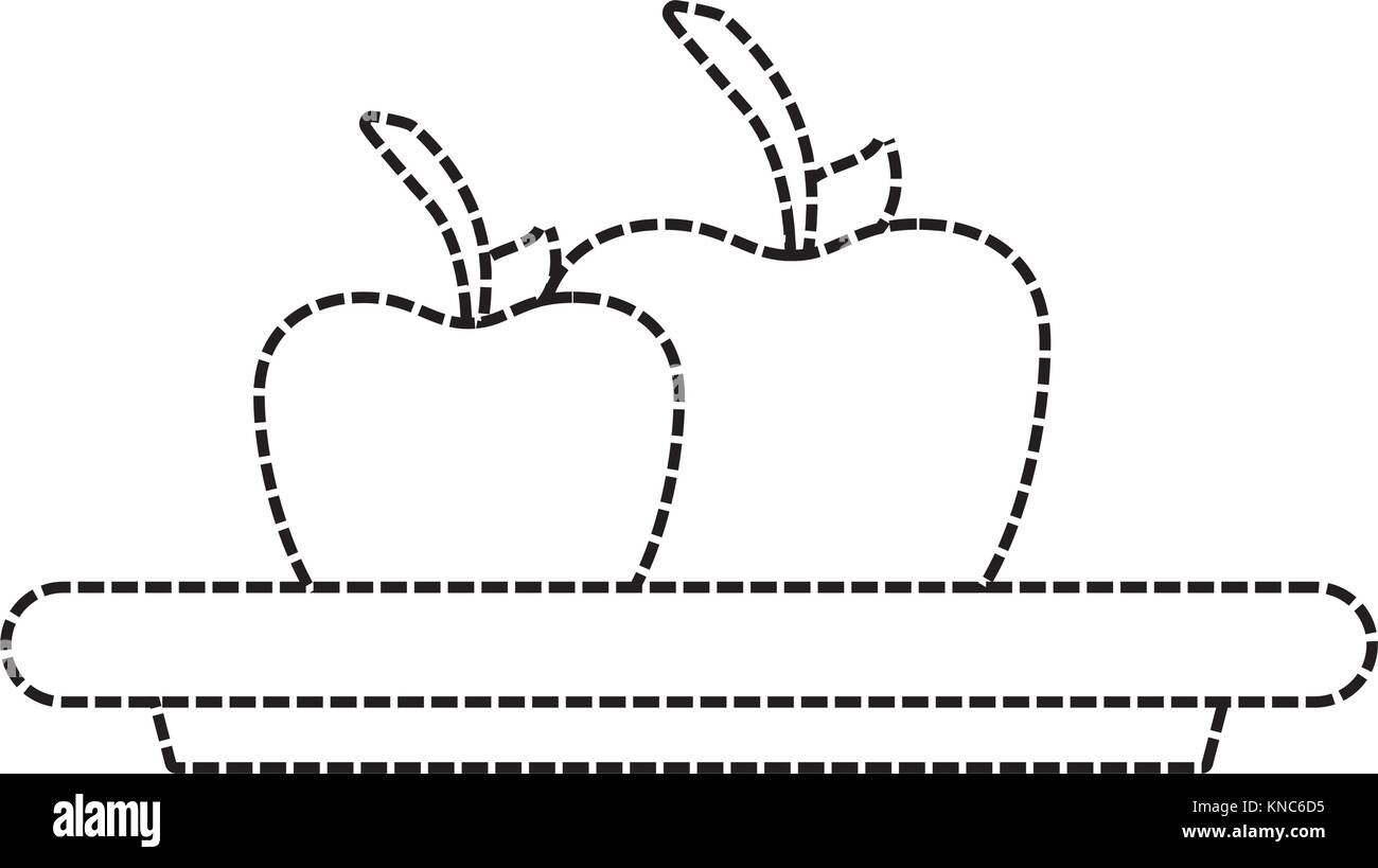 plate with apples vector illustration Stock Vector Image & Art - Alamy