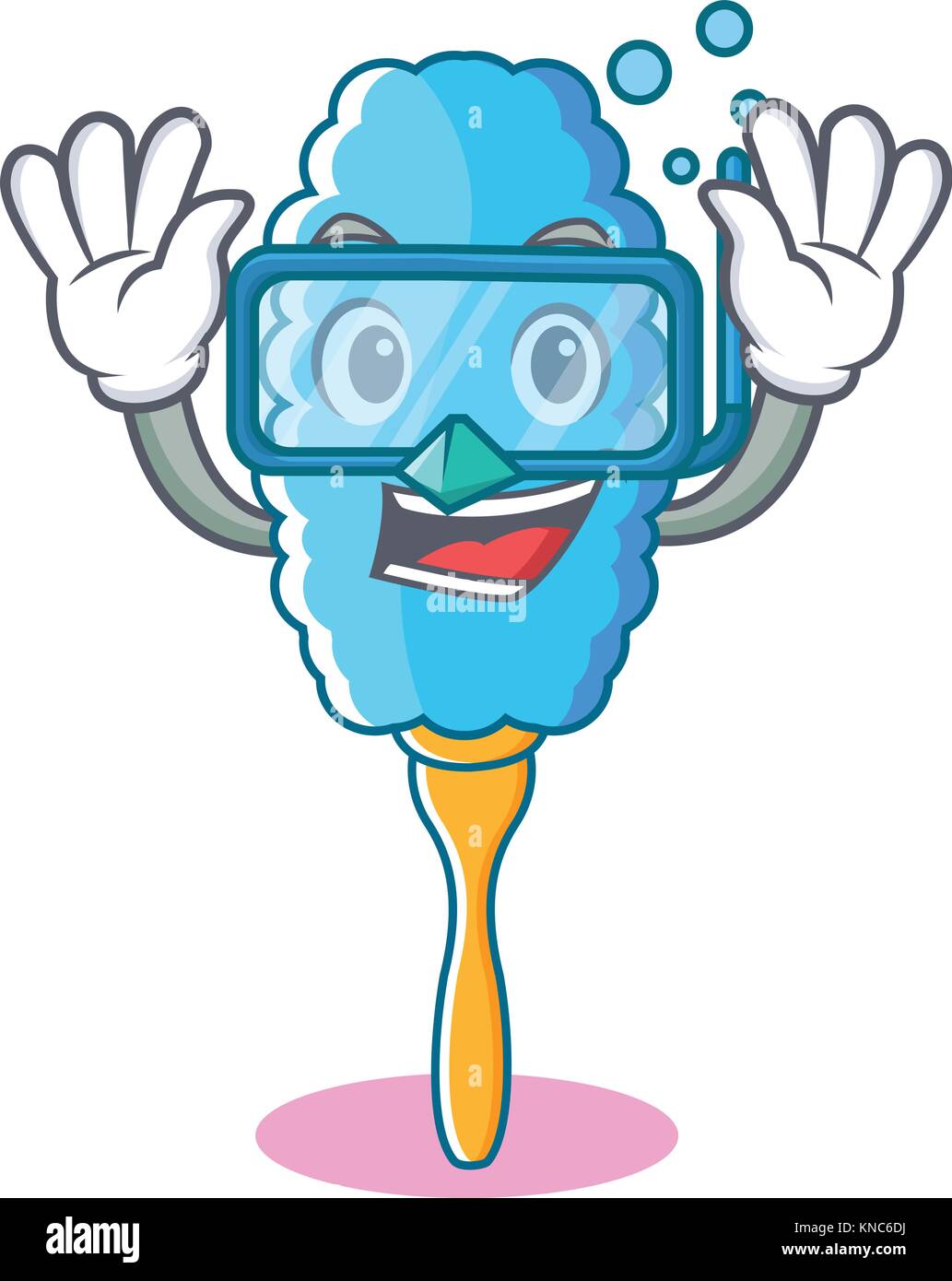 Diving feather duster character cartoon Stock Vector Image & Art - Alamy