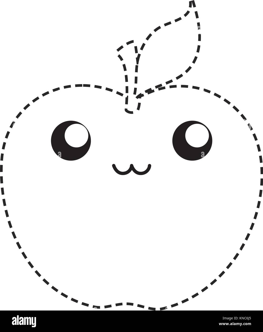 kawaii apple vector illustration Stock Vector Image & Art - Alamy
