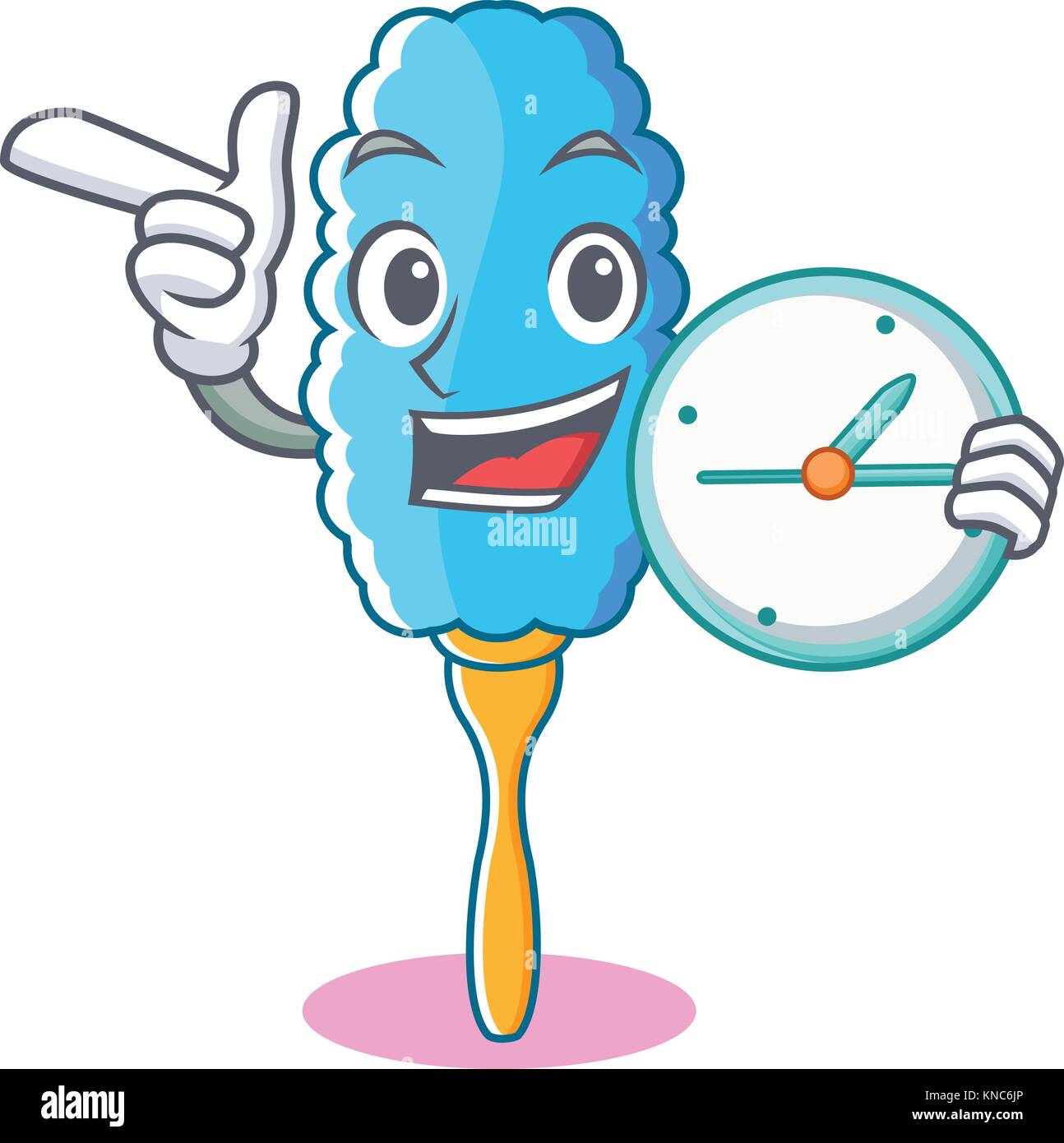 With clock feather duster character cartoon Stock Vector Image & Art ...