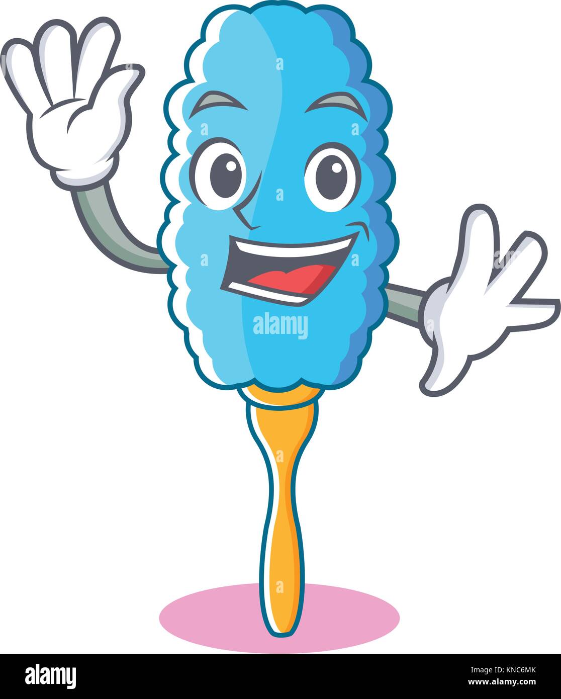 Waving feather duster character cartoon Stock Vector Image & Art - Alamy
