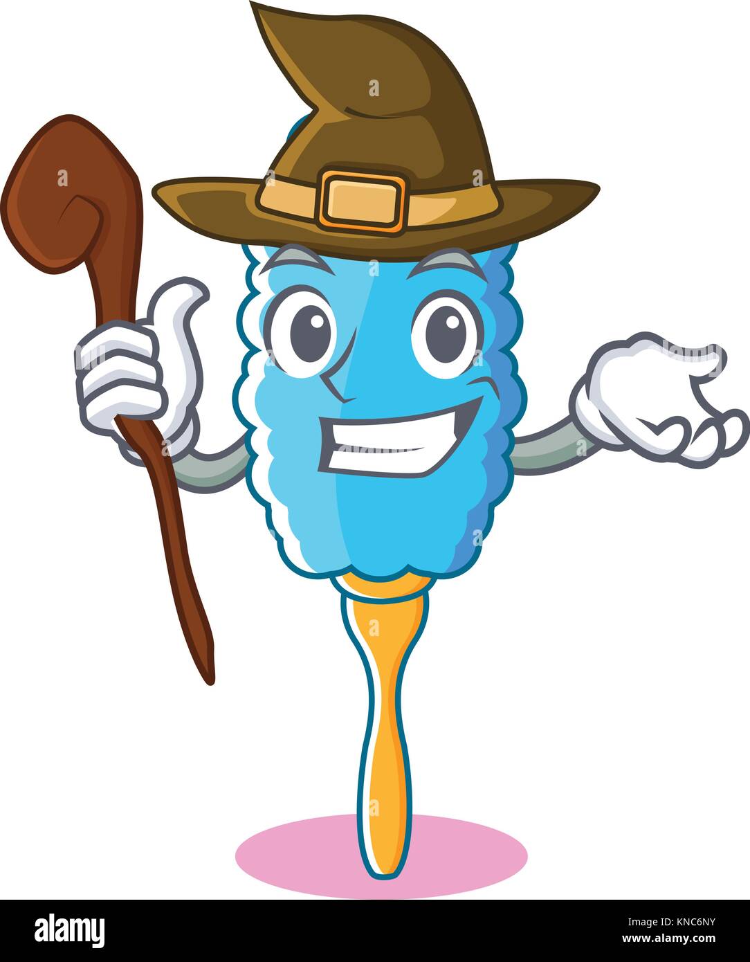 Witch feather duster character cartoon Stock Vector Image & Art - Alamy