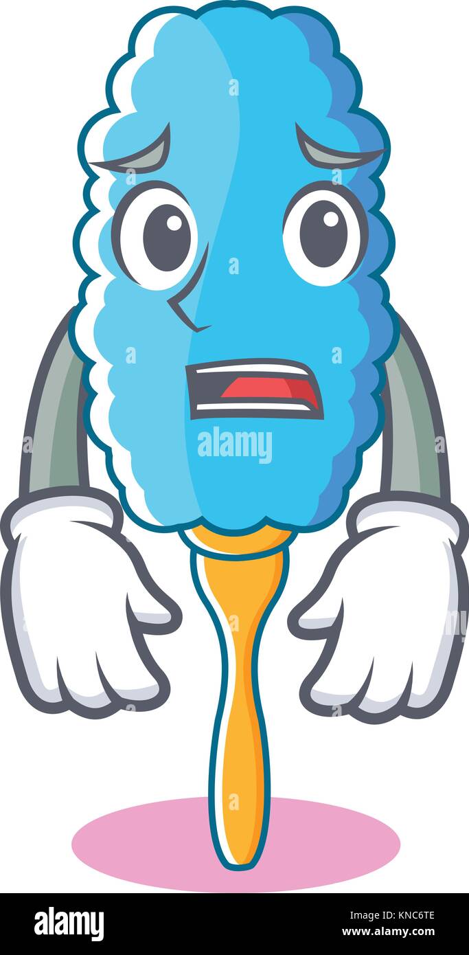 Afraid feather duster character cartoon Stock Vector Image & Art - Alamy