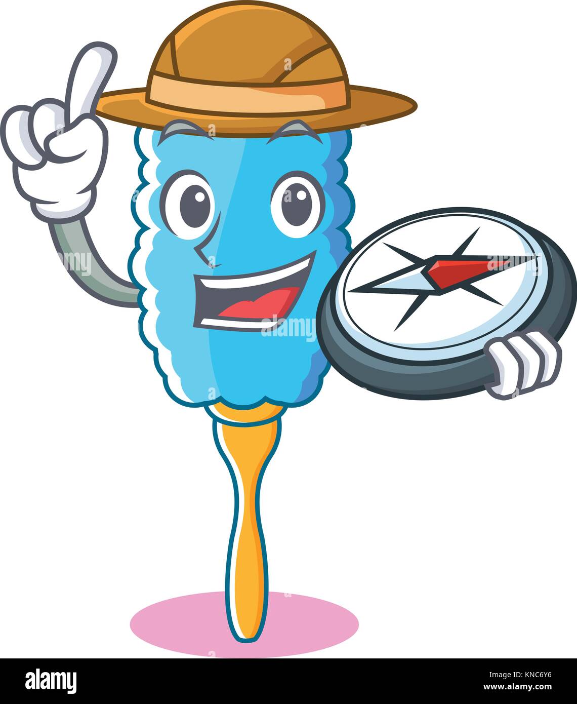 Explorer feather duster character cartoon Stock Vector Image & Art - Alamy