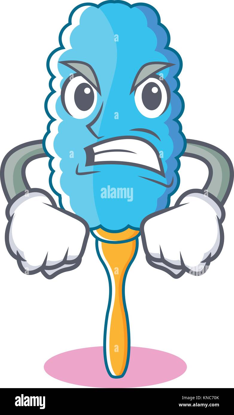 Angry feather duster character cartoon Stock Vector Image & Art - Alamy