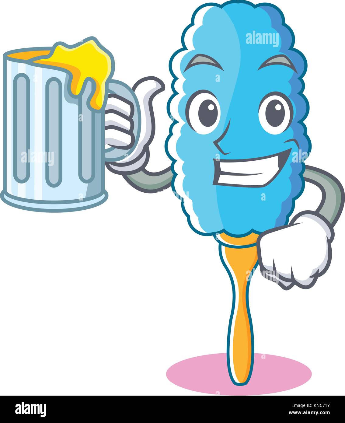 With juice feather duster character cartoon Stock Vector Image & Art ...