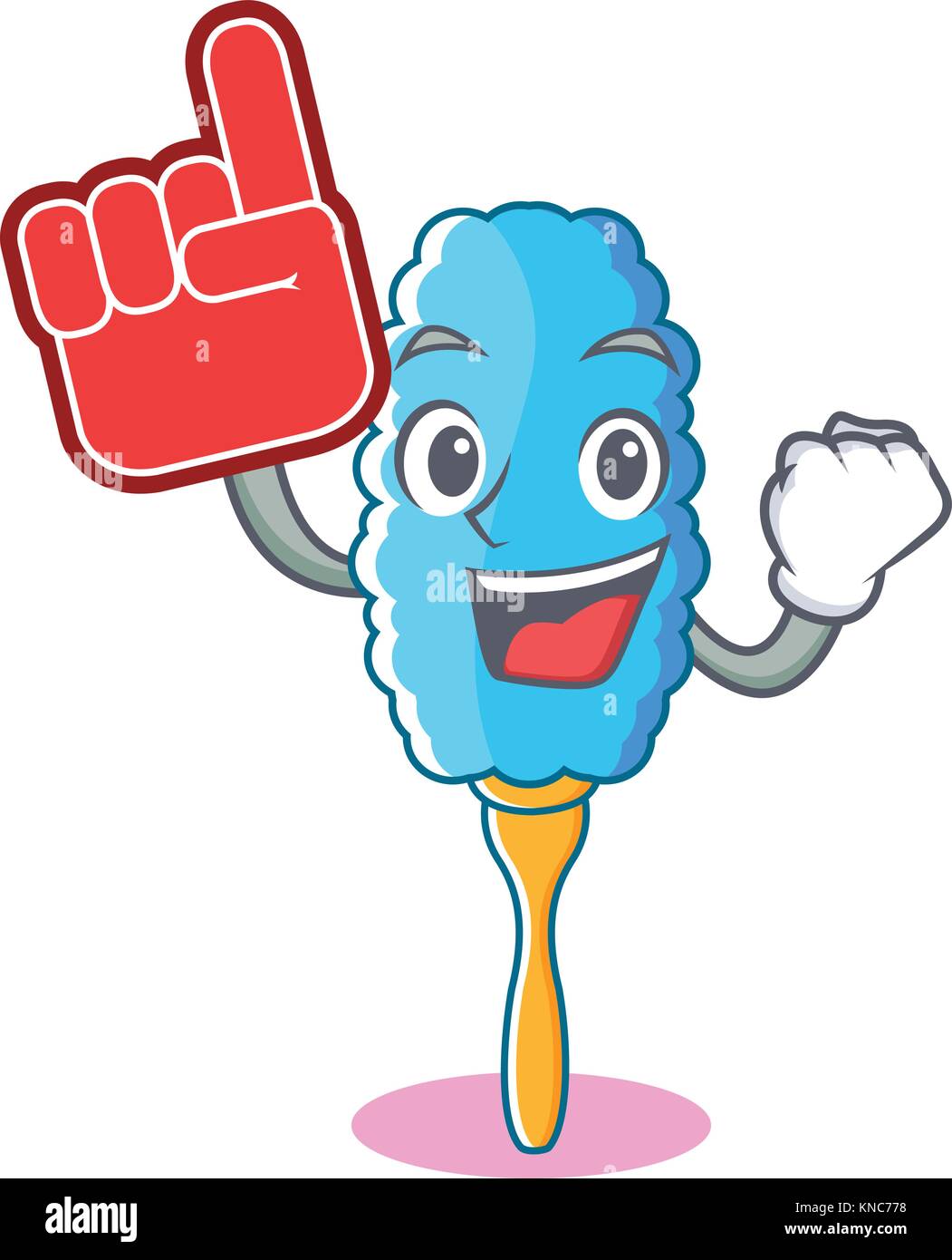 Foam finger feather duster character cartoon Stock Vector Image & Art ...