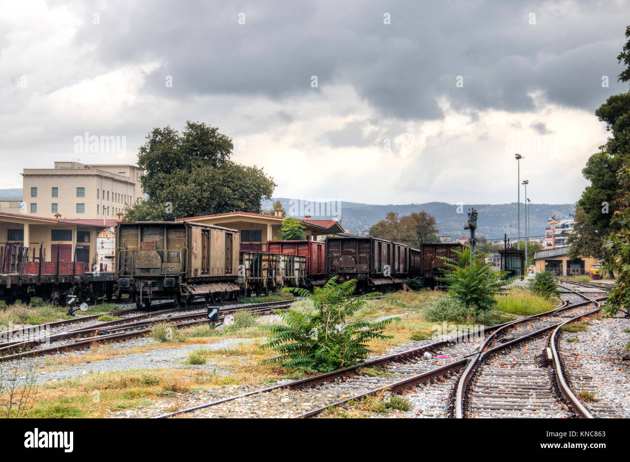 The train station in Volos, Greece is one of the most important ...