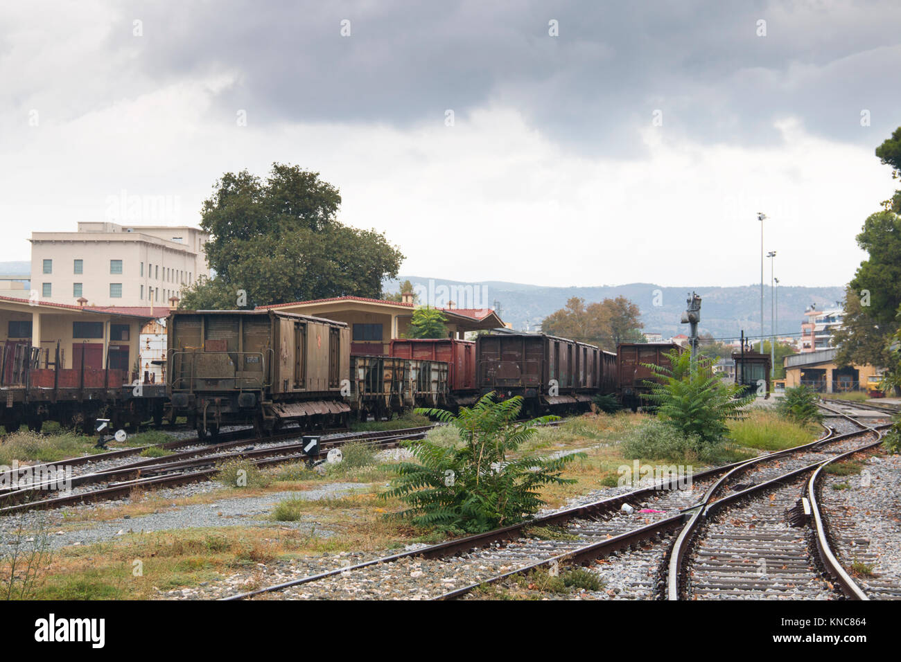 The train station in Volos, Greece is one of the most important ...