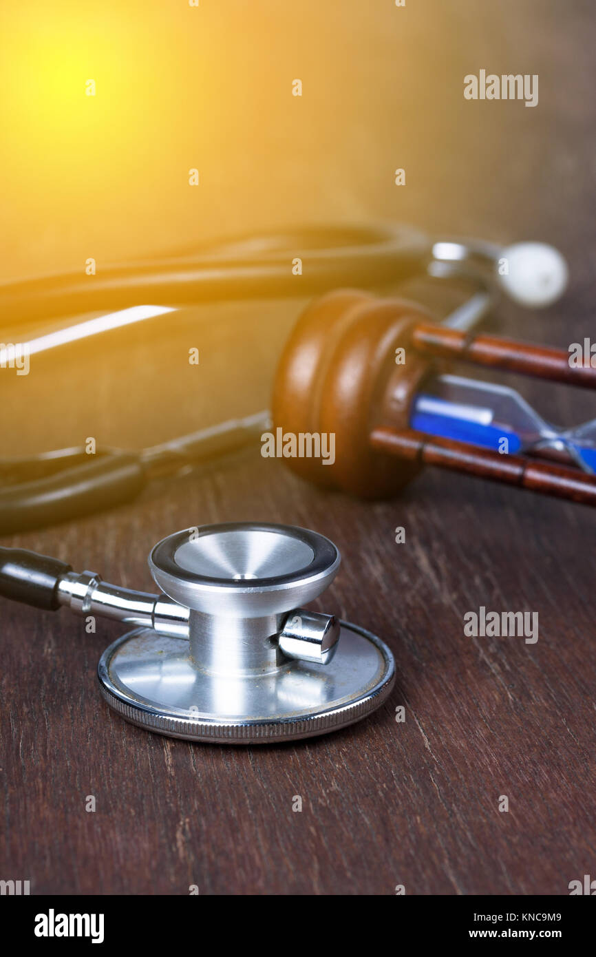 Medical concept , stethoscope with hourglass Stock Photo - Alamy