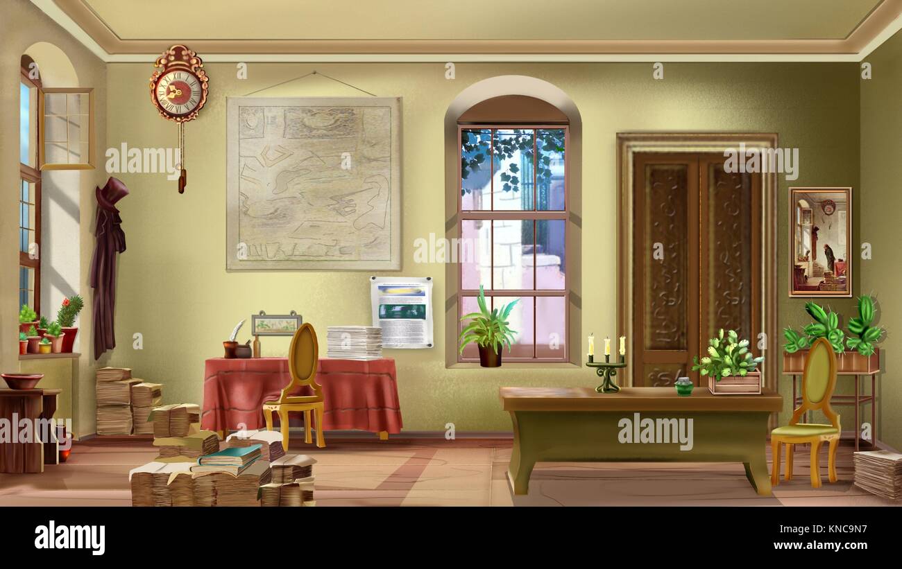 Cartoon background inside hi-res stock photography and images - Alamy