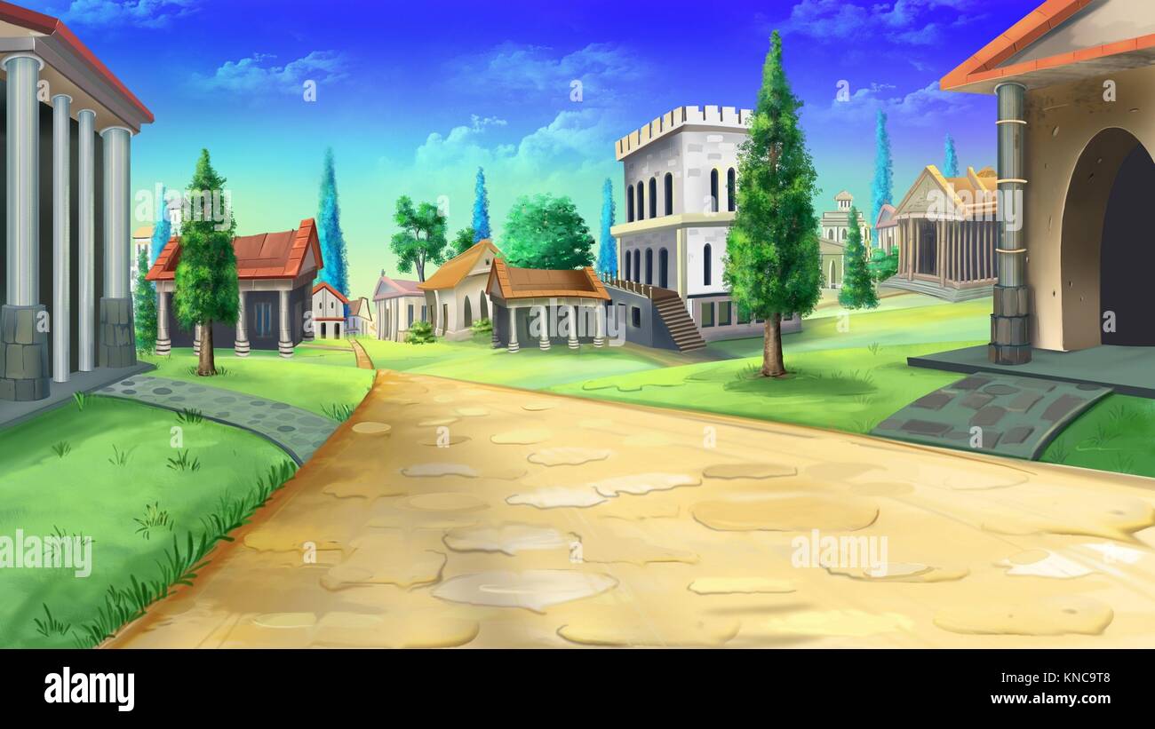 Ancient roman road drawing hi-res stock photography and images - Alamy