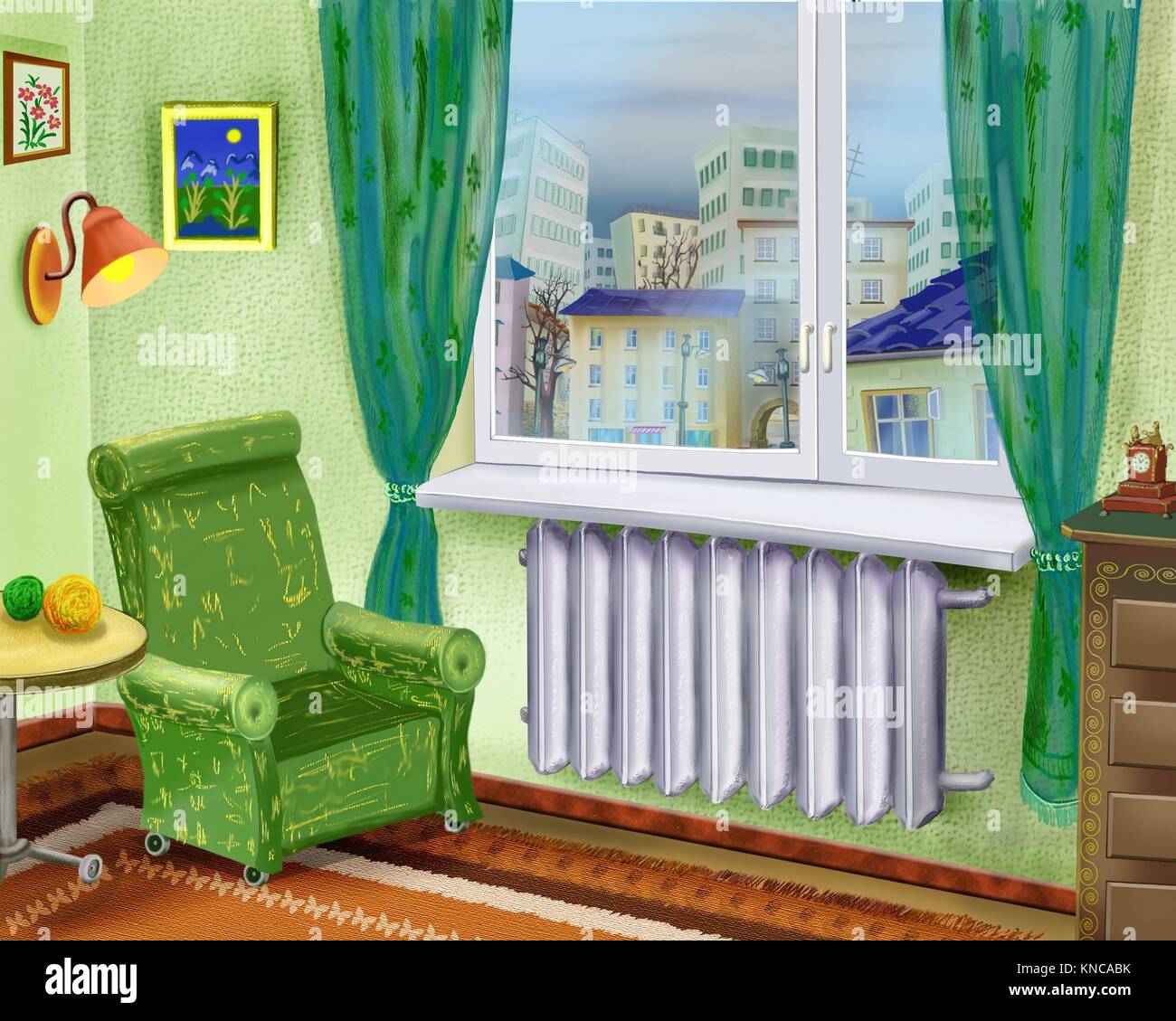 Cartoon room hi-res stock photography and images - Alamy