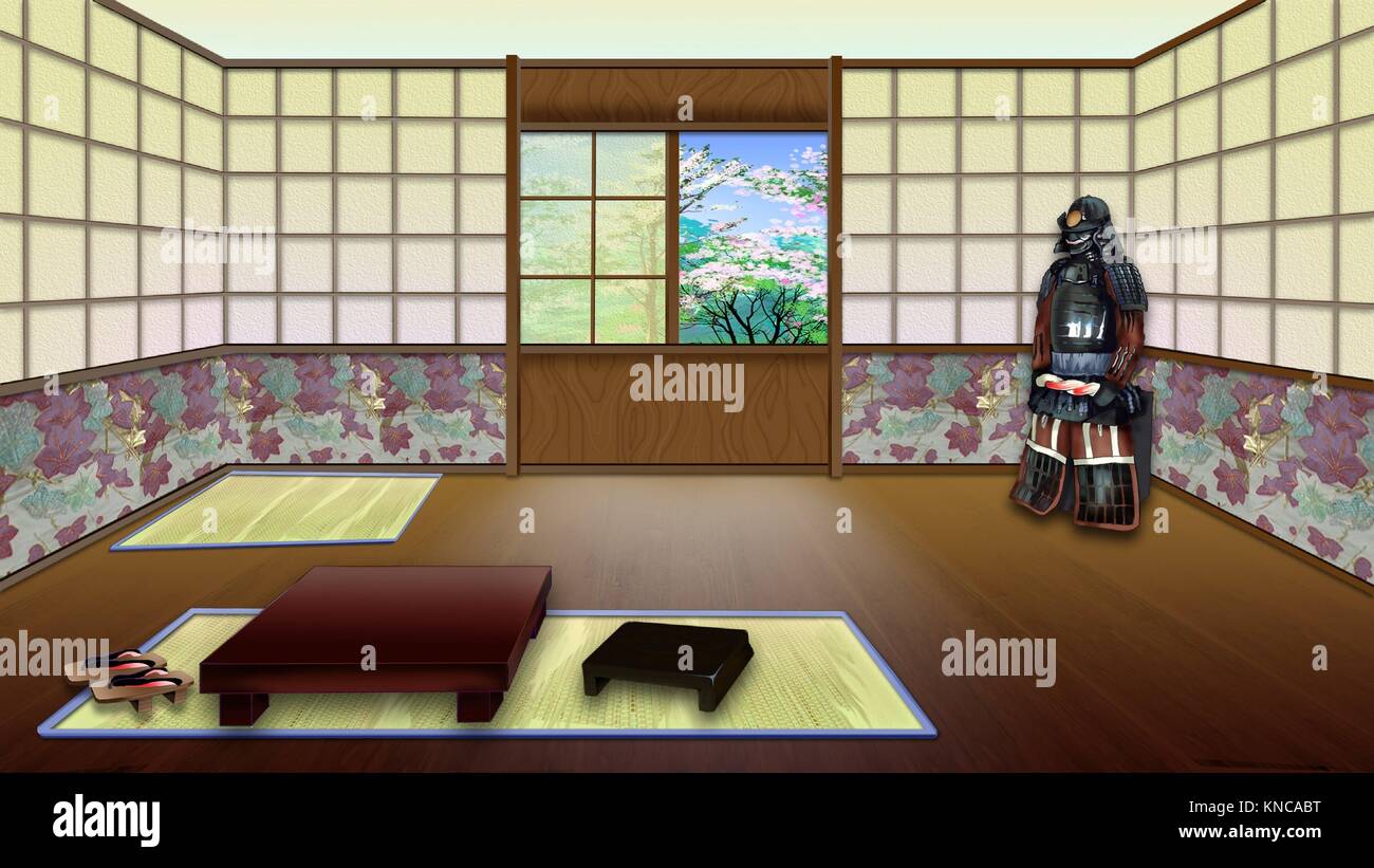Samurai cartoon character hi-res stock photography and images - Alamy