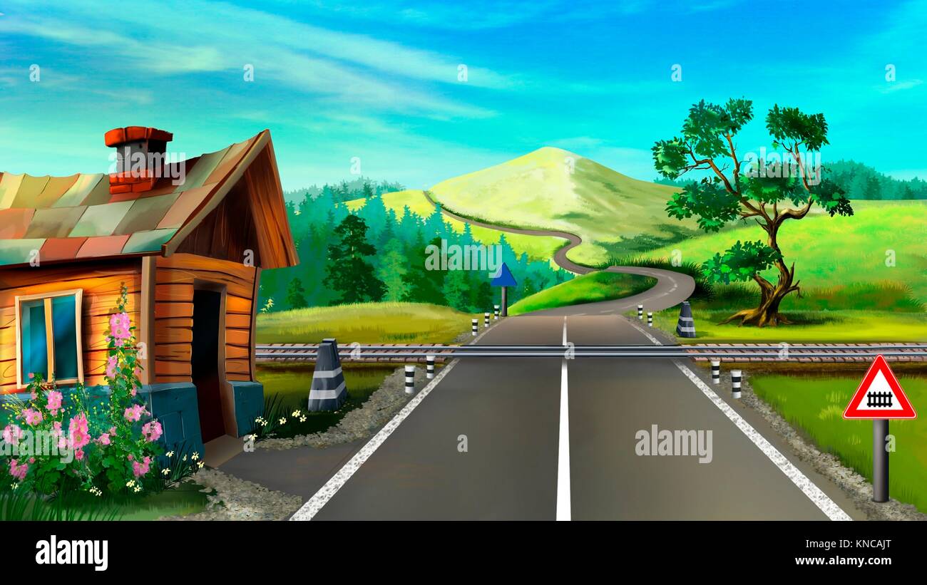 Animated Road Side View