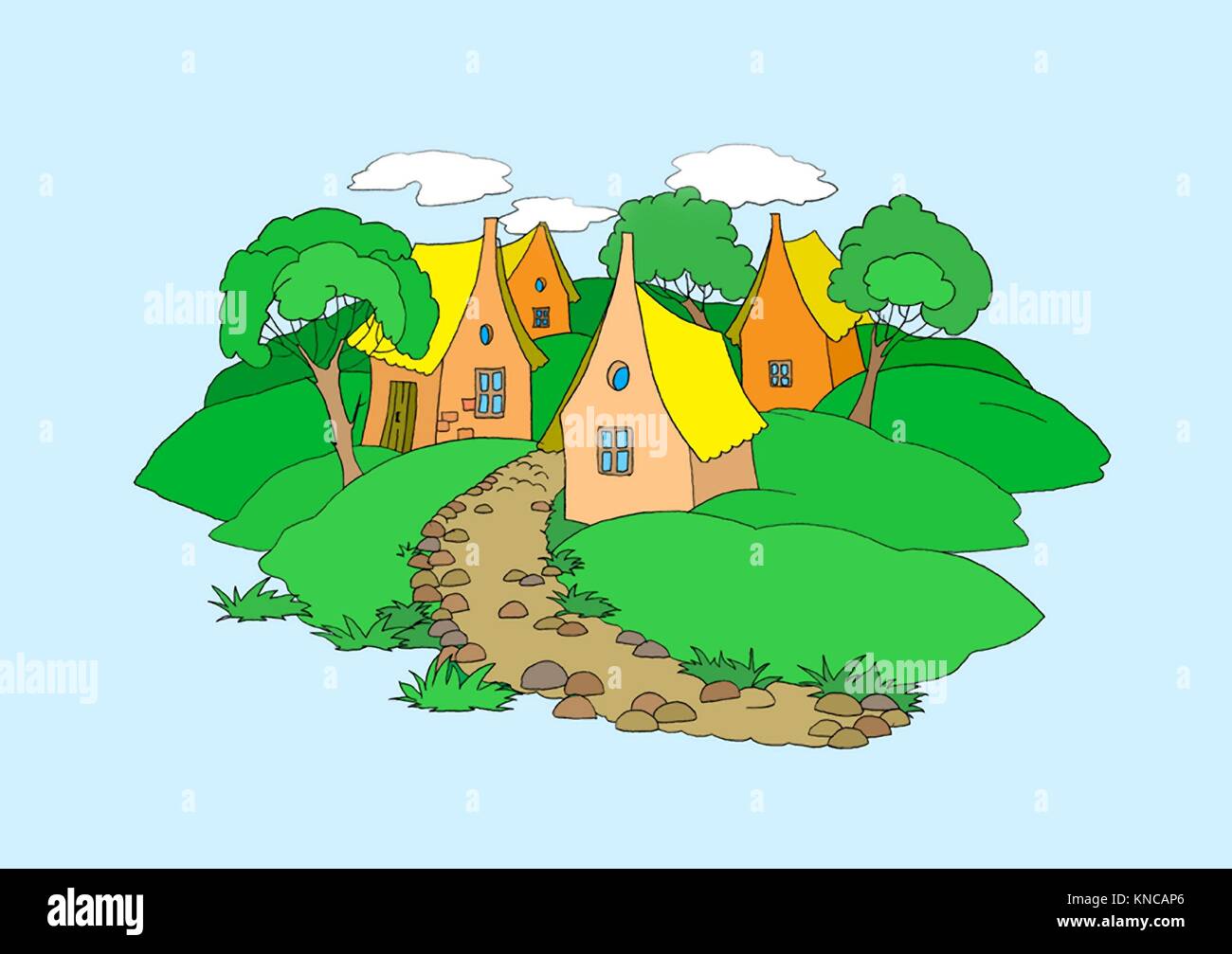 Cartoon house isolated hi-res stock photography and images - Alamy