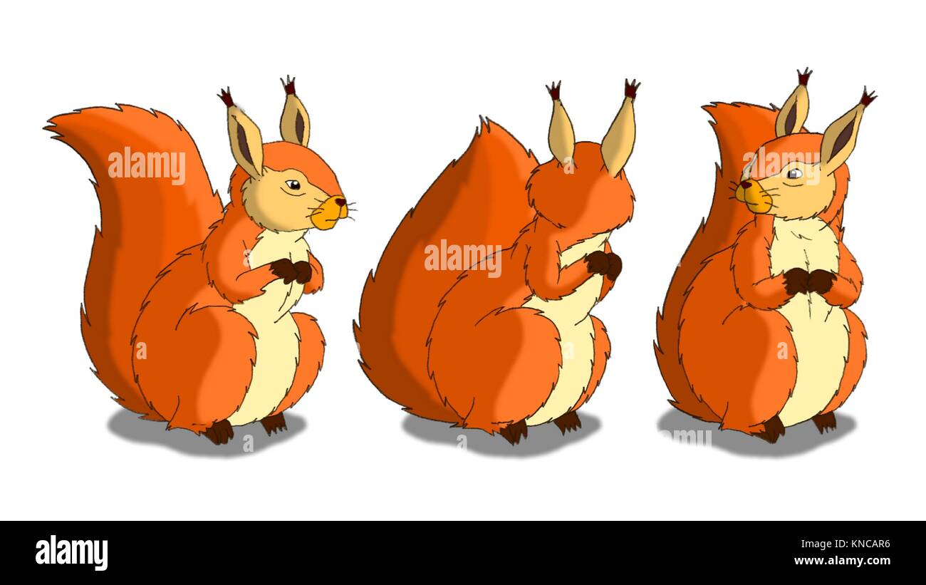 Cartoon red squirrel hi-res stock photography and images - Alamy