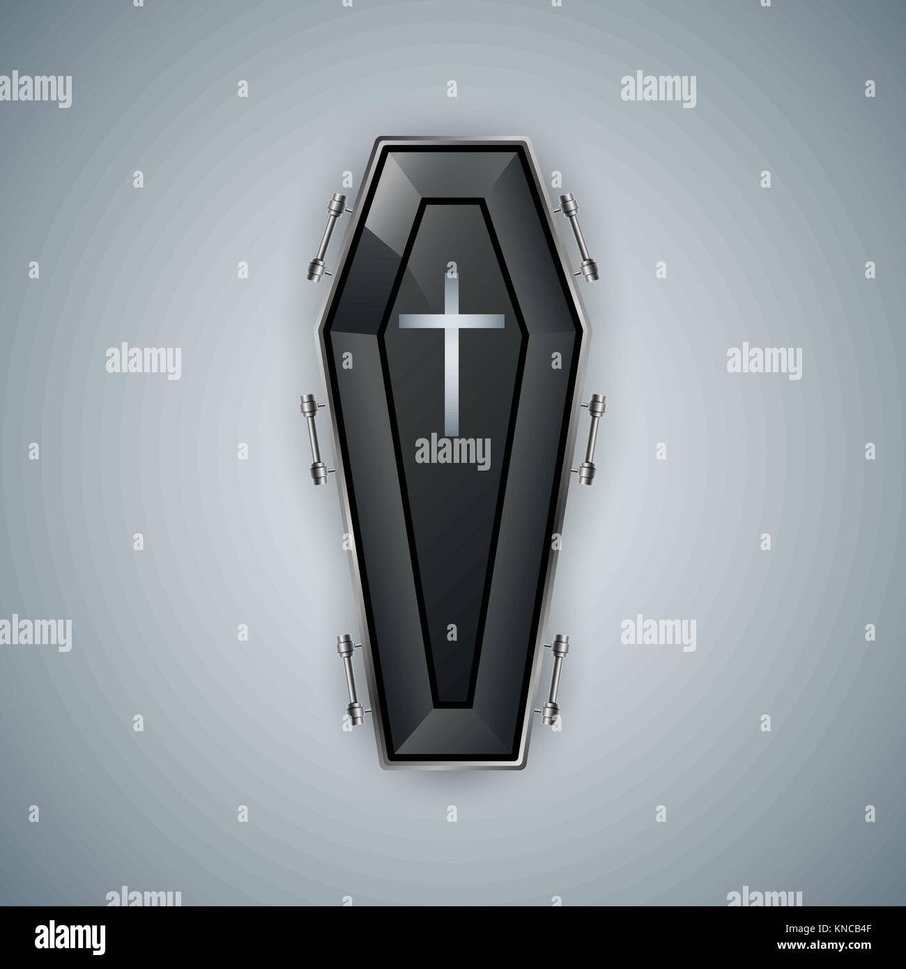 Coffin logo on the grey bacground Stock Vector Image & Art - Alamy