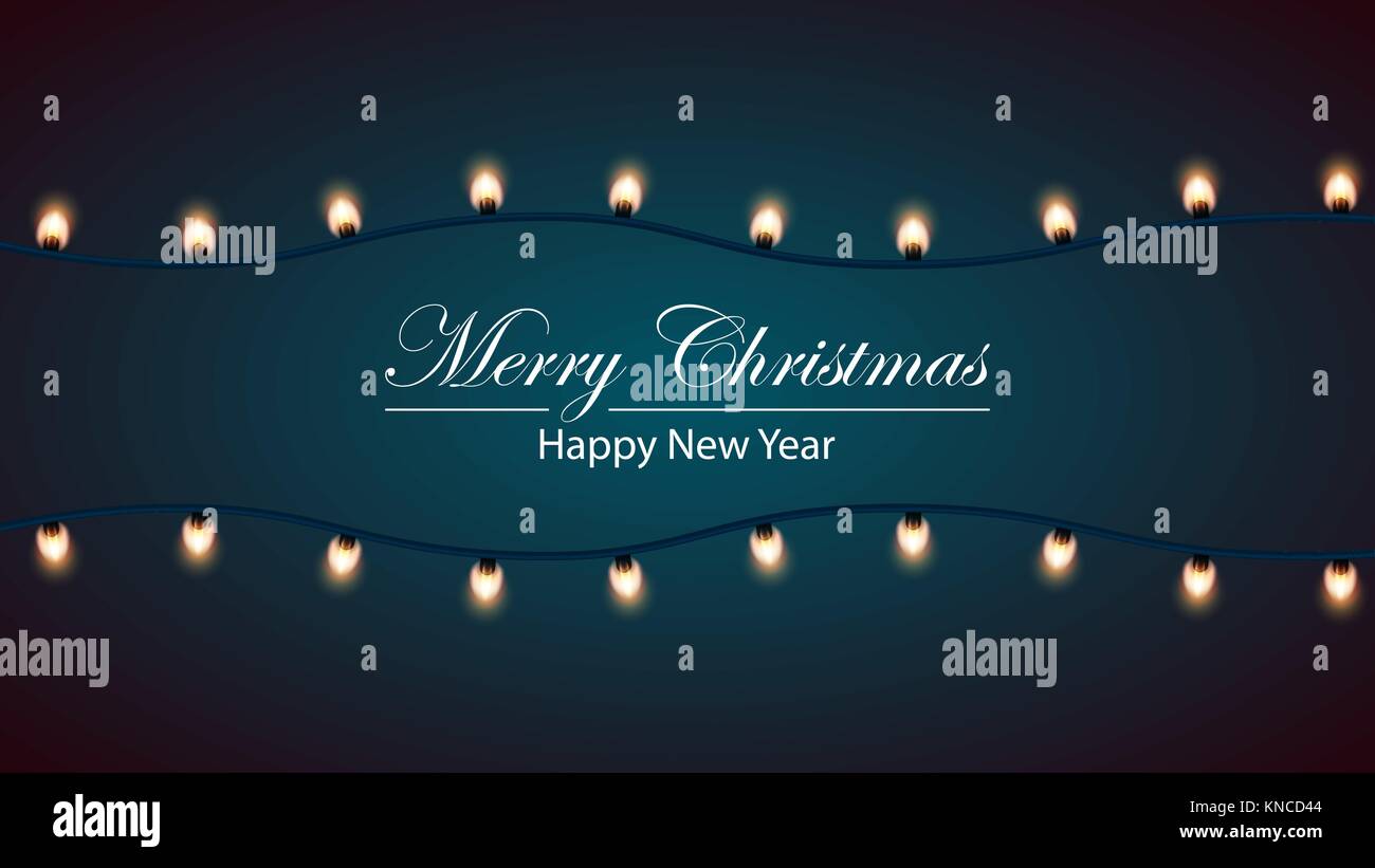Merry christmas bulb yellow garland Stock Vector Image & Art - Alamy