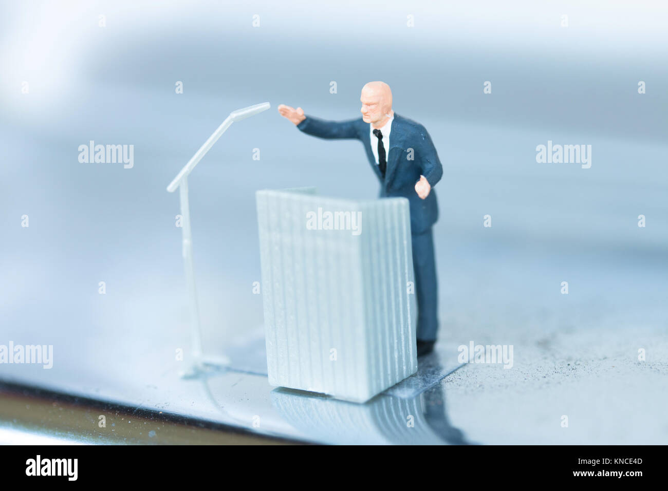 miniature people of a politician Stock Photo - Alamy
