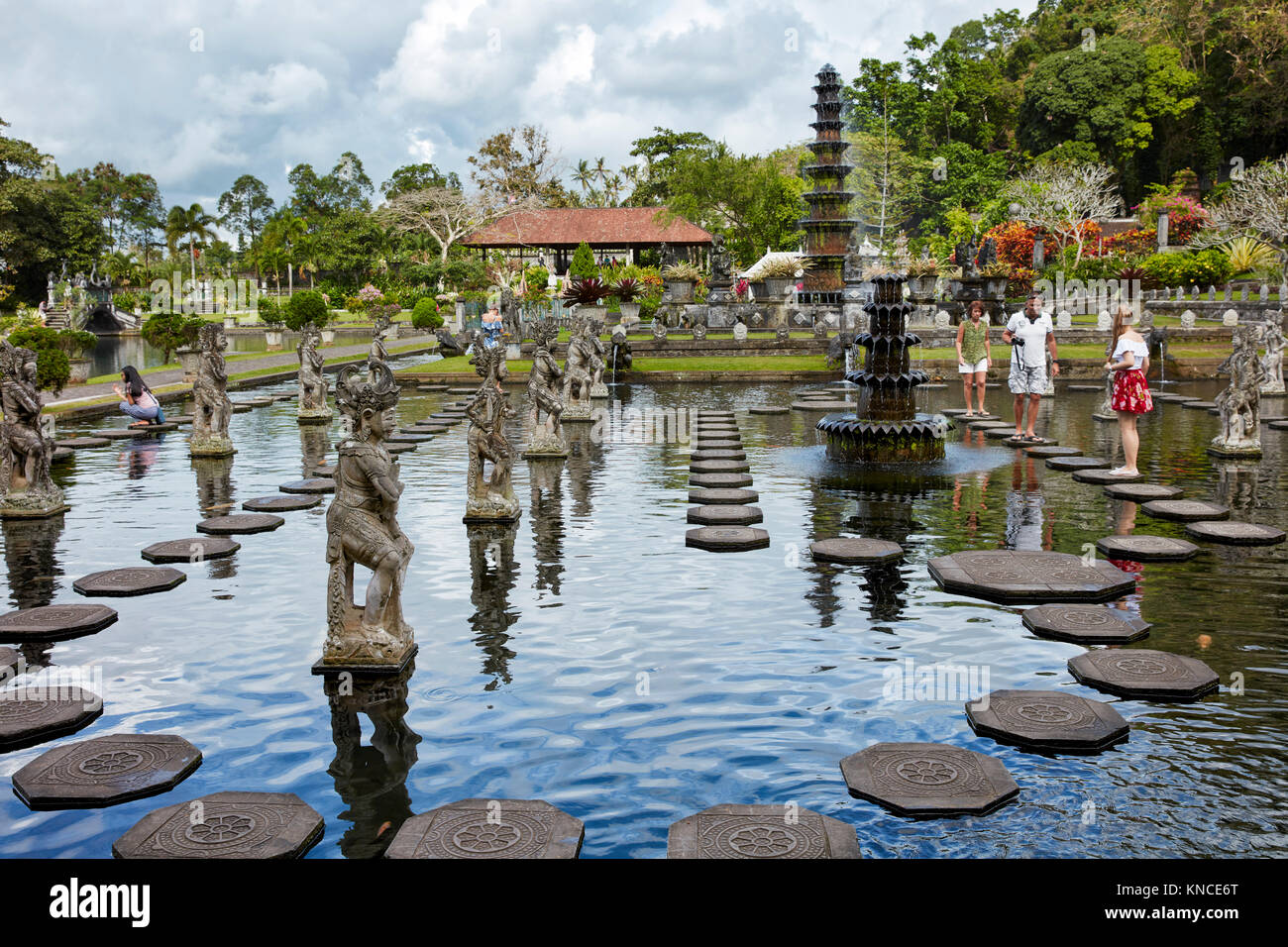 Tirta Gangga water palace, a former royal palace. Karangasem regency ...