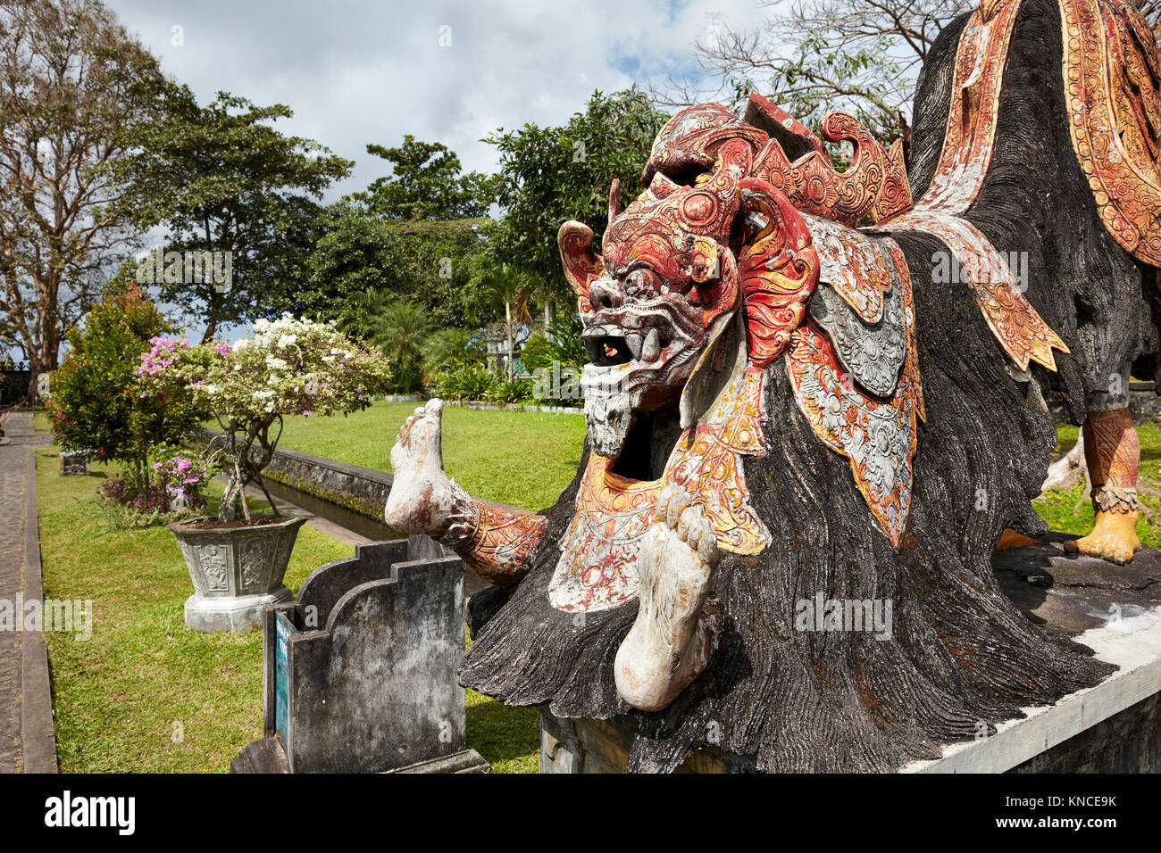 Barong statue in the Tirta Gangga water palace, a former royal palace ...