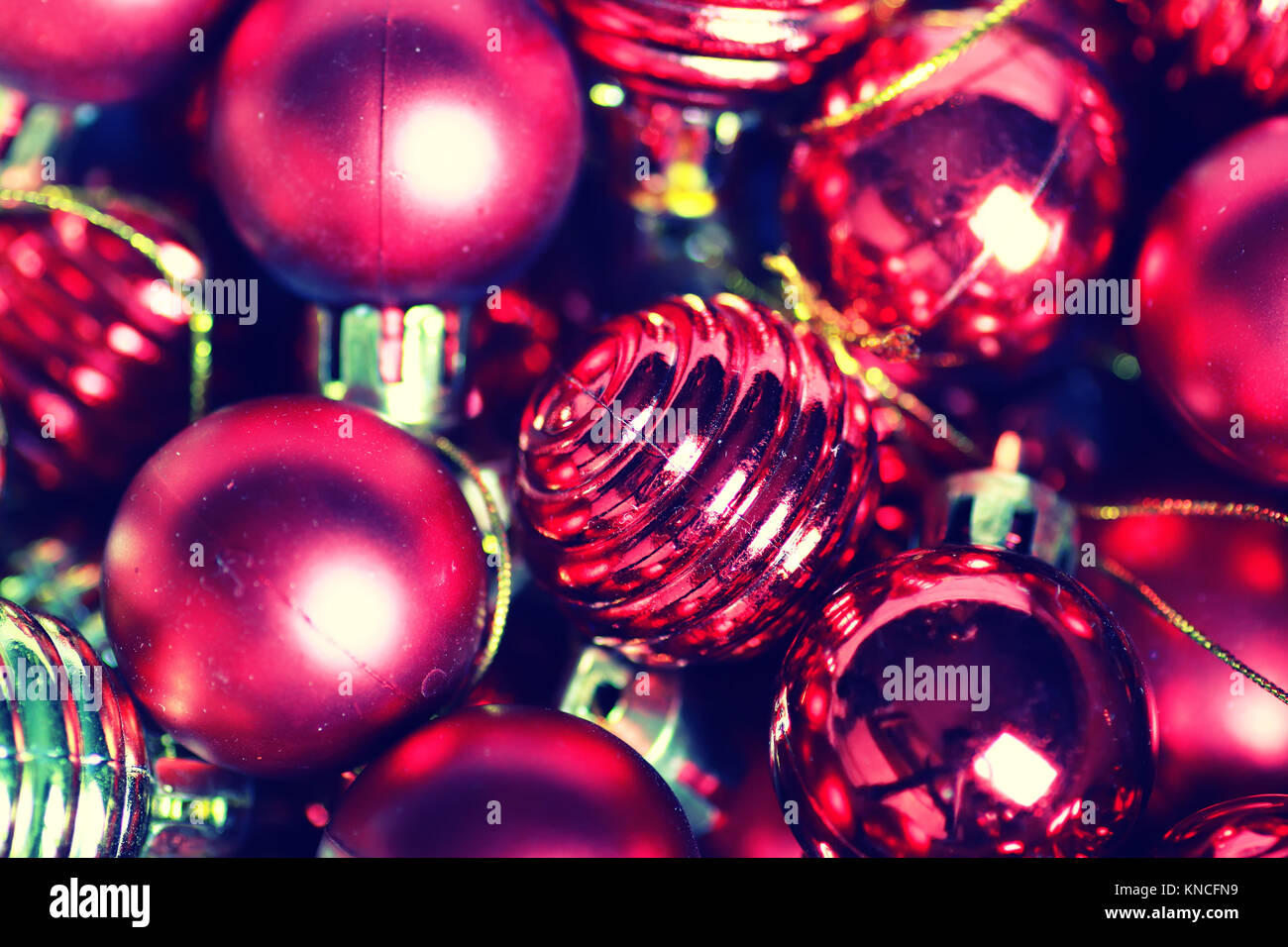 christmas color ball in a box Stock Photo - Alamy