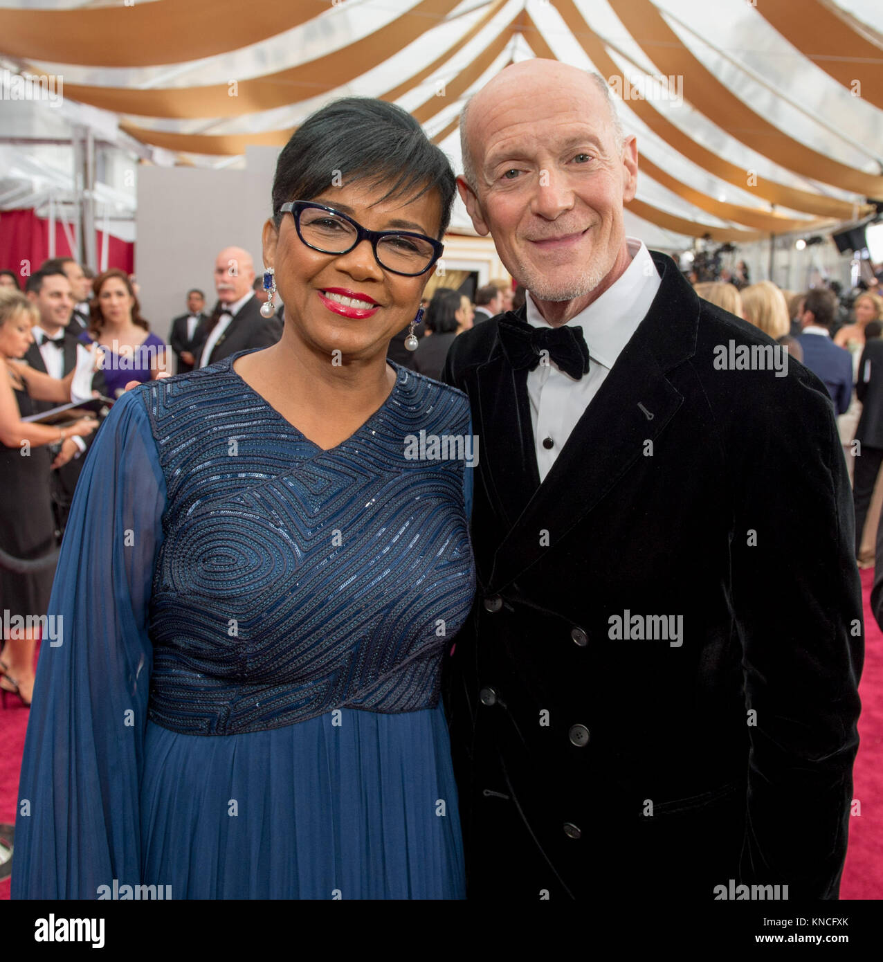 HOLLYWOOD, CA - FEBRUARY 22: Cheryl Boone Isaacs and Neil Meron arrives ...
