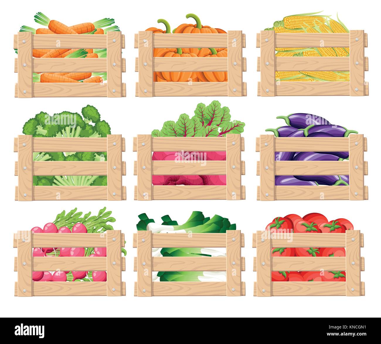 Fruits crate Stock Vector Images - Alamy