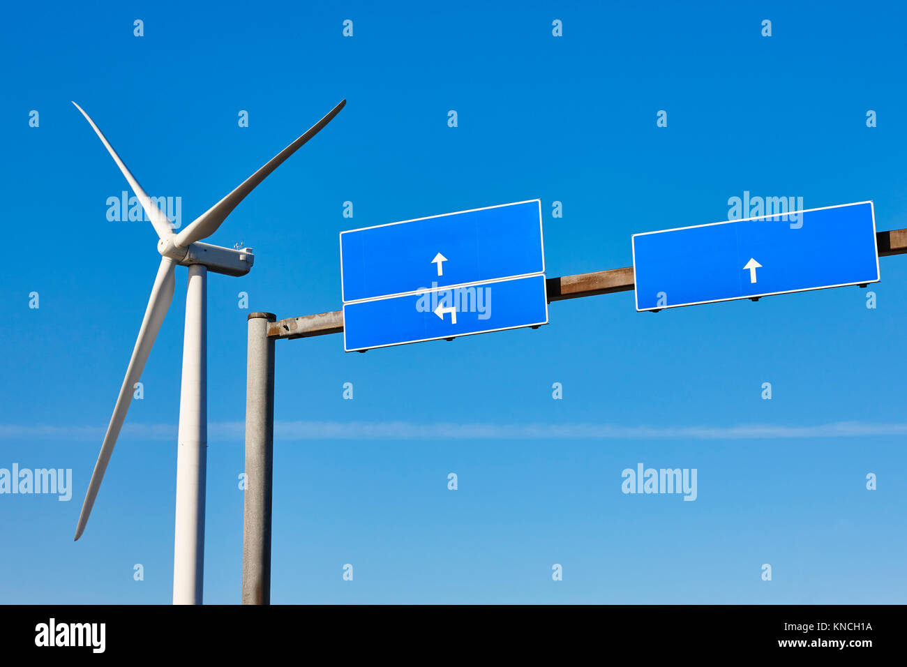 Wind turbine and traffic signal. Renewable green energy. Finland Stock ...