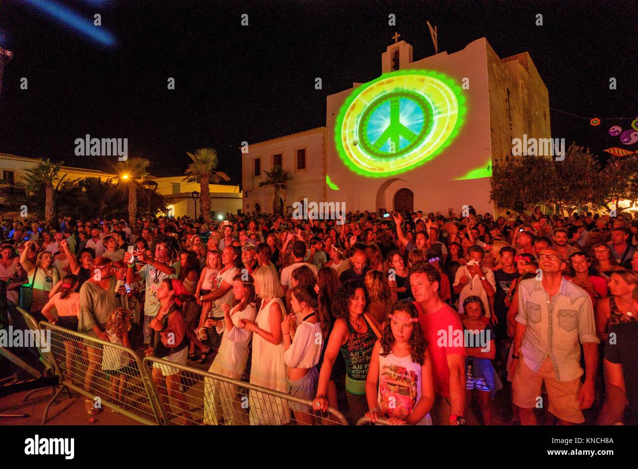 Flowerpower party, Sant francesc Xavier, Formentera, Balearic Islands ...