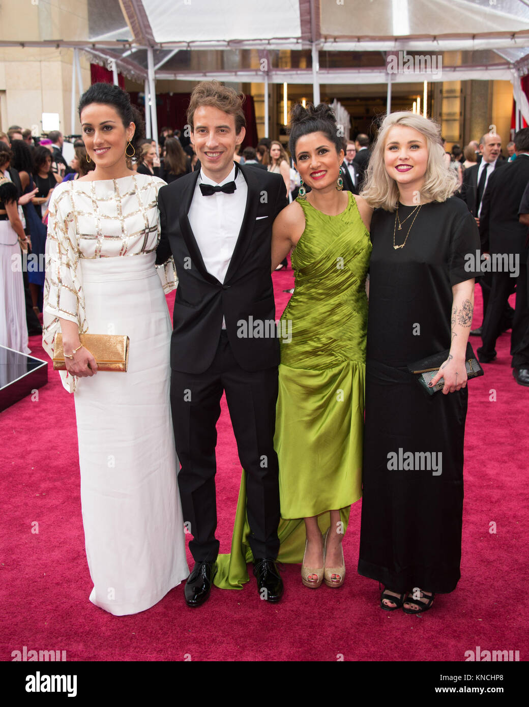 HOLLYWOOD, CA - FEBRUARY 22: Talkhon Hamzavi and Stefan Eichenberger ...