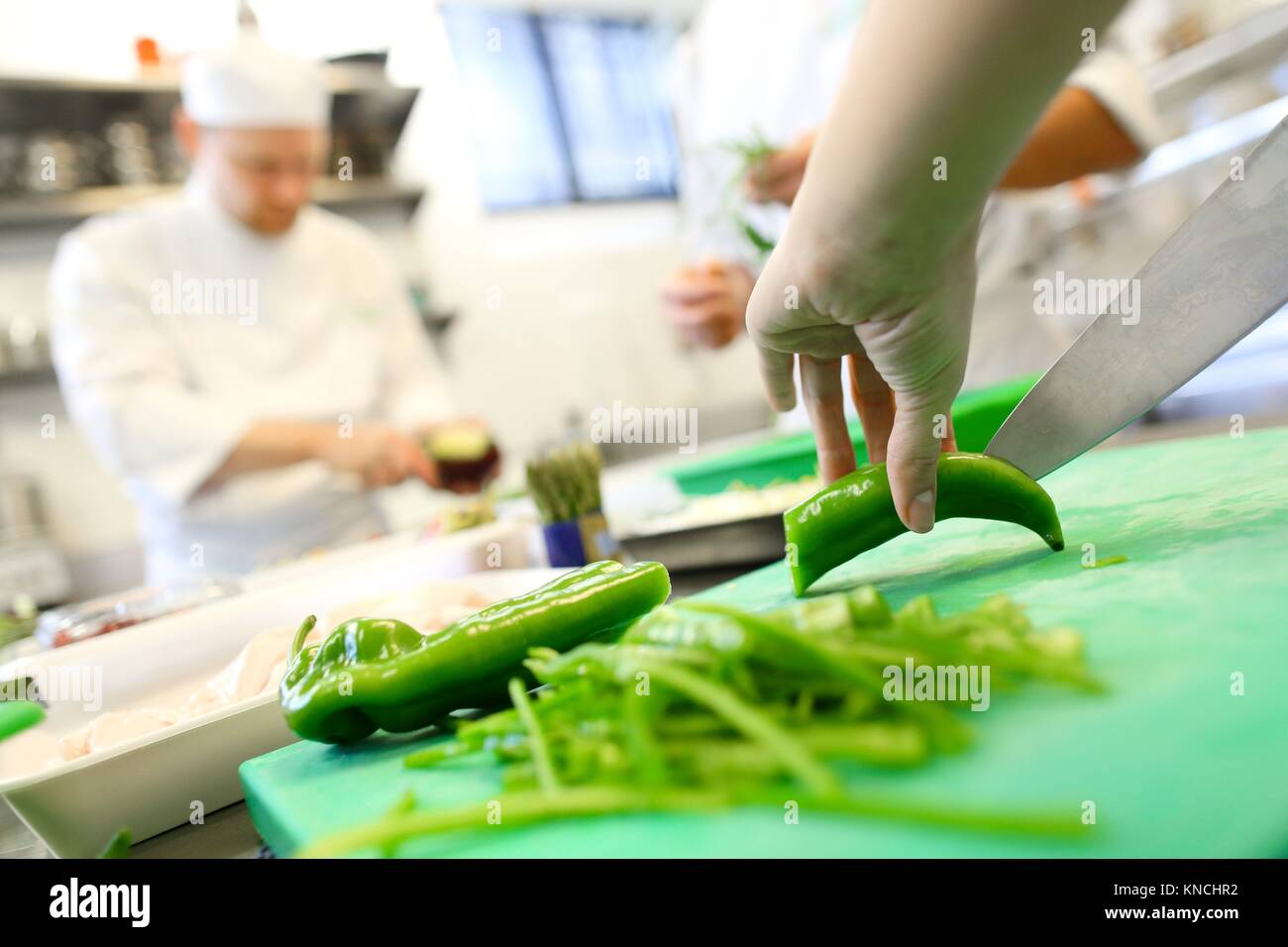 Chefs In Commercial Kitchen High Resolution Stock Photography and ...