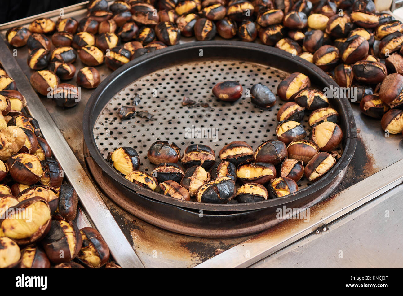 Traditional hot chestnut cart hi-res stock photography and images - Alamy
