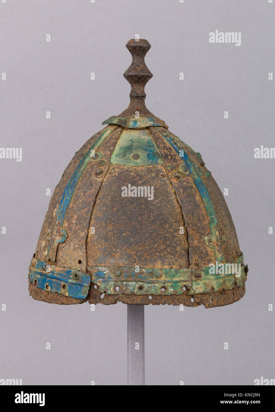 This eight-plate helmet, crafted for defense in historical combat, is ...
