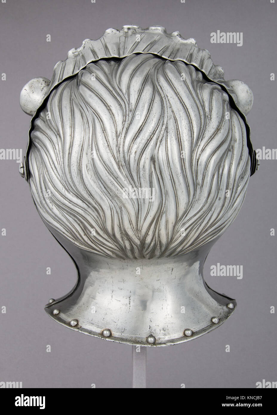 A medieval armet helmet used by knights for protection in battle, part ...