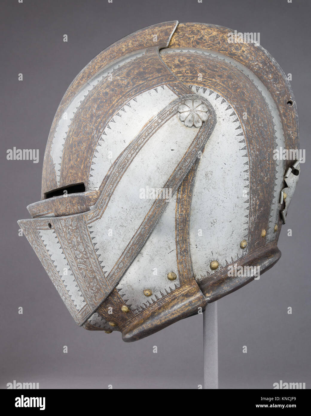 This armet, a type of medieval helmet, was used for protection in ...