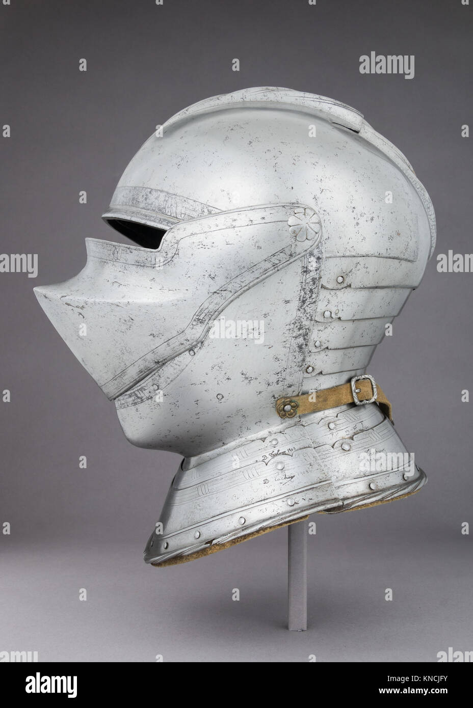 The armet, a type of helmet used in the late Middle Ages, is part of ...