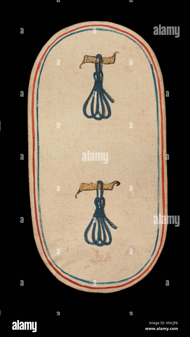 This set of two tethers illustrates medieval card design, artistic ...