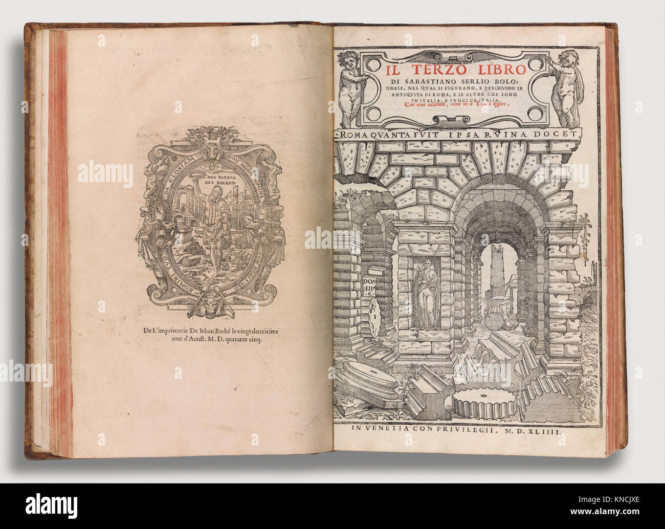 This collection of architectural books by Sebastiano Serlio offers a ...